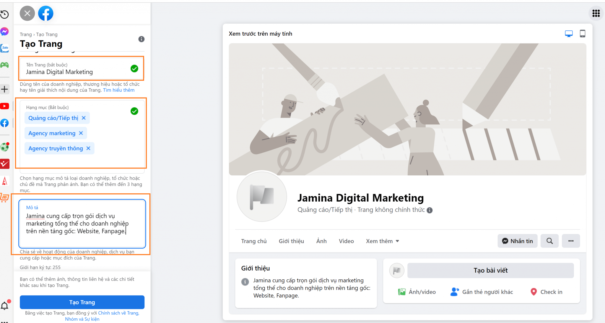 Cách tạo trang Fanpage Facebook giao diện mới nhất 2023 - Jamina