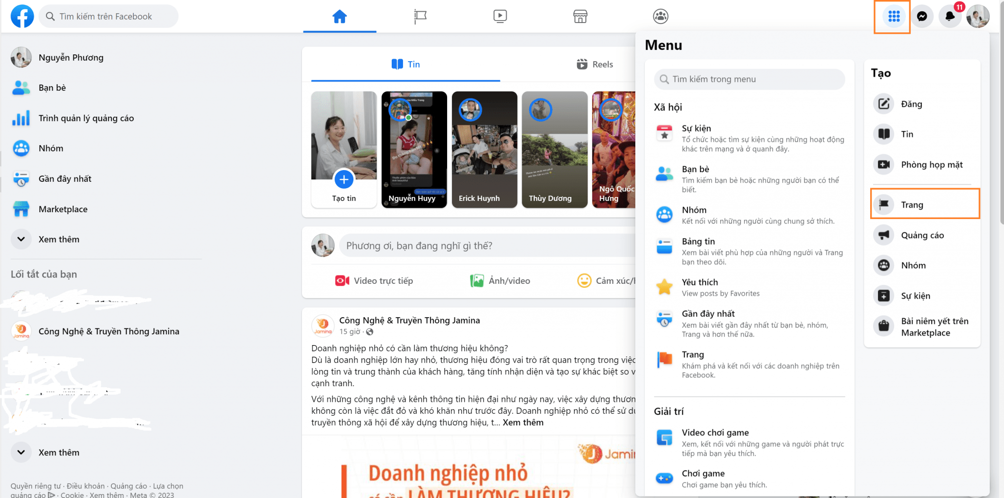 Cách tạo trang Fanpage Facebook giao diện mới nhất 2023 - Jamina